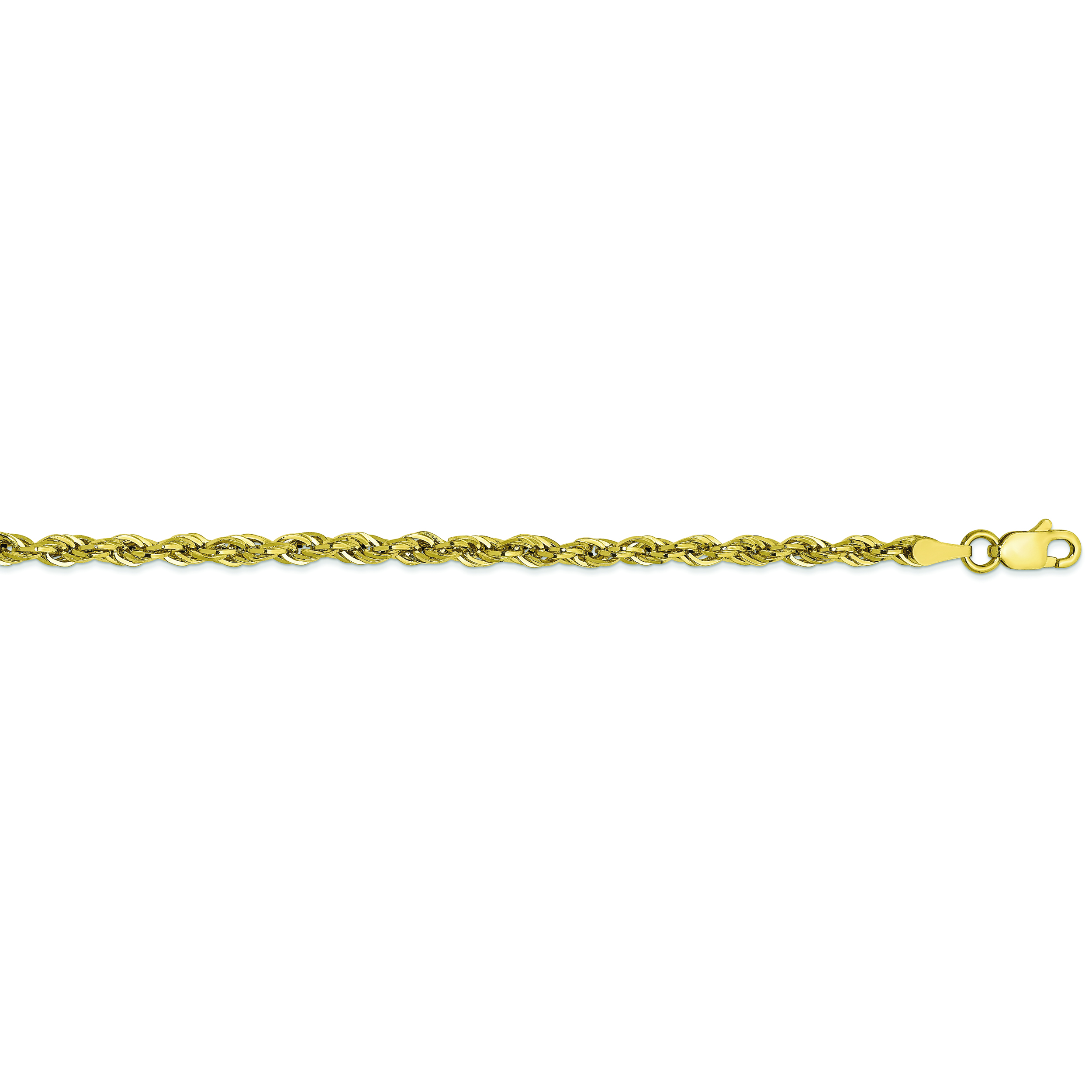 10k 2.8mm Semi-Solid Rope Chain - Unclaimed Diamonds