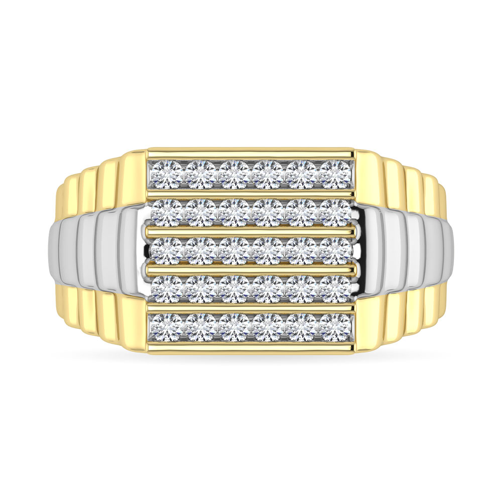 Diamond 1/2.Tw. Mens Rolex Ring in 10K Two Tone Gold - Unclaimed Diamonds