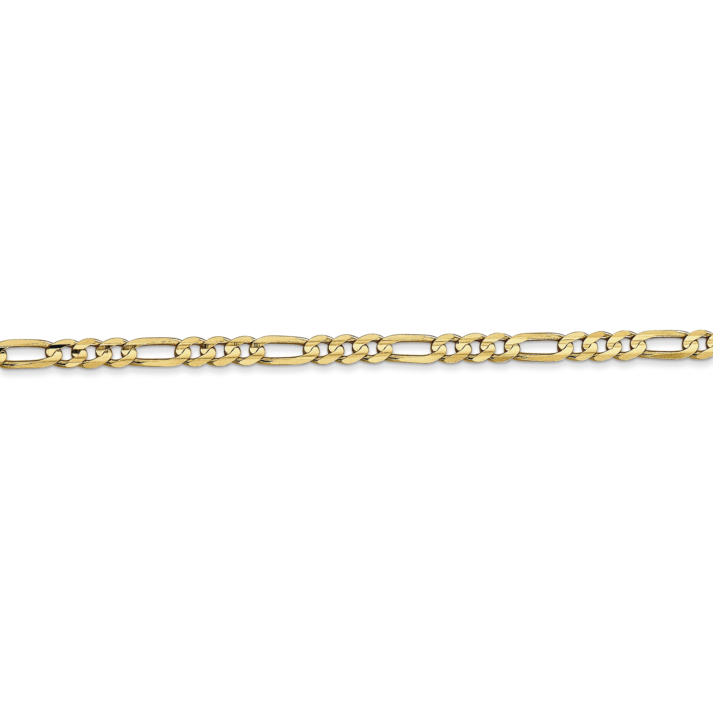 14k 3mm Concave Open Figaro Chain - Unclaimed Diamonds